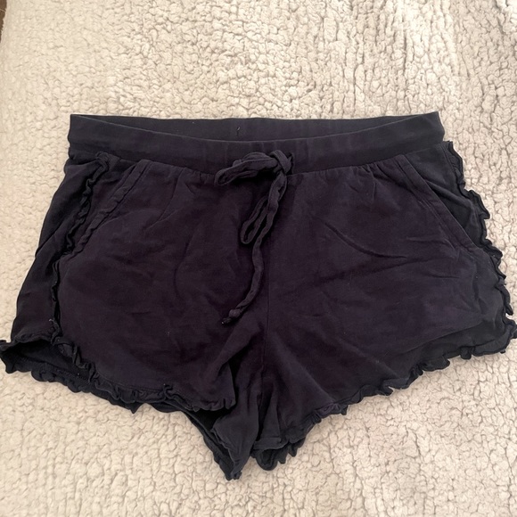 aerie | Shorts | Navy Blue Ruffle Aerie Xs Pj Shorts | Poshmark
